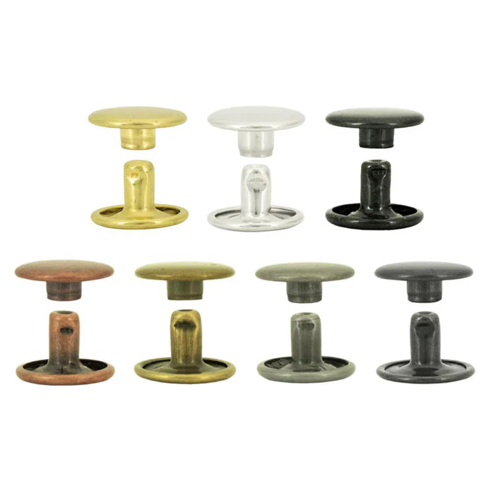 Wide double cap rivets - small post – Traditions Leathercraft LLC