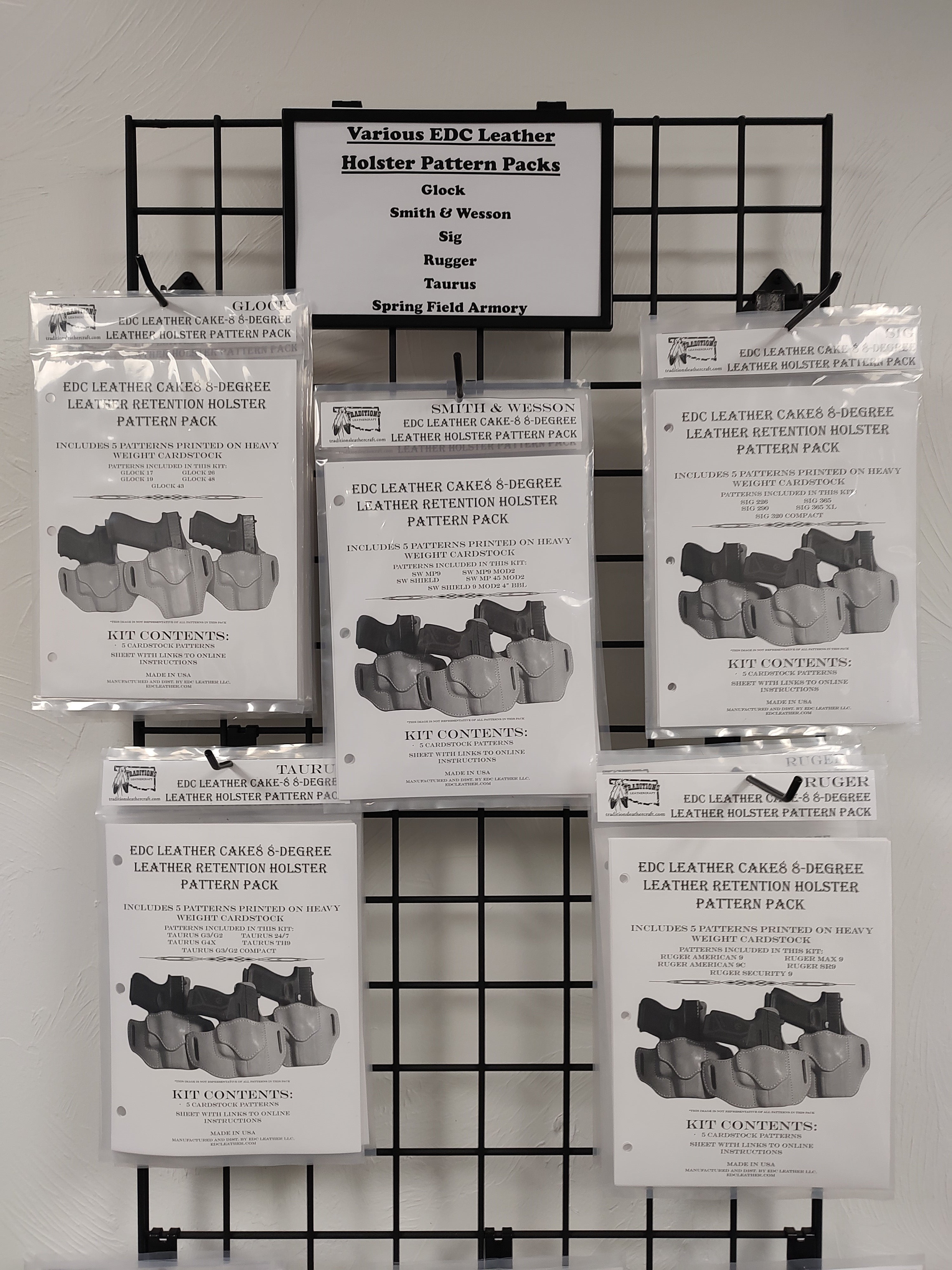 EDC Cake-8 8-Degree Leather Retention Holster Pattern Pack – Traditions ...