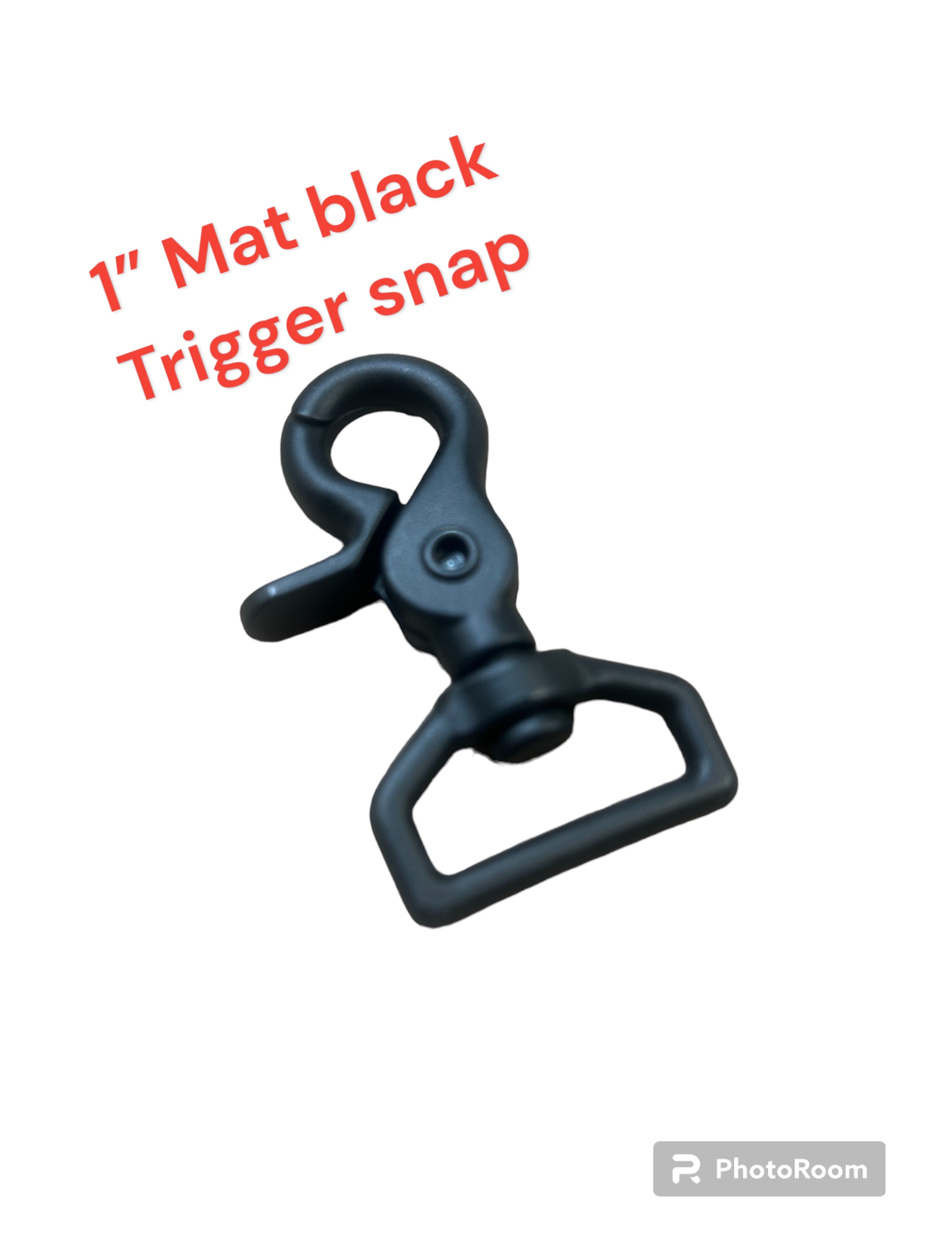 Trigger snap 1" mat black finish – Traditions Leathercraft LLC