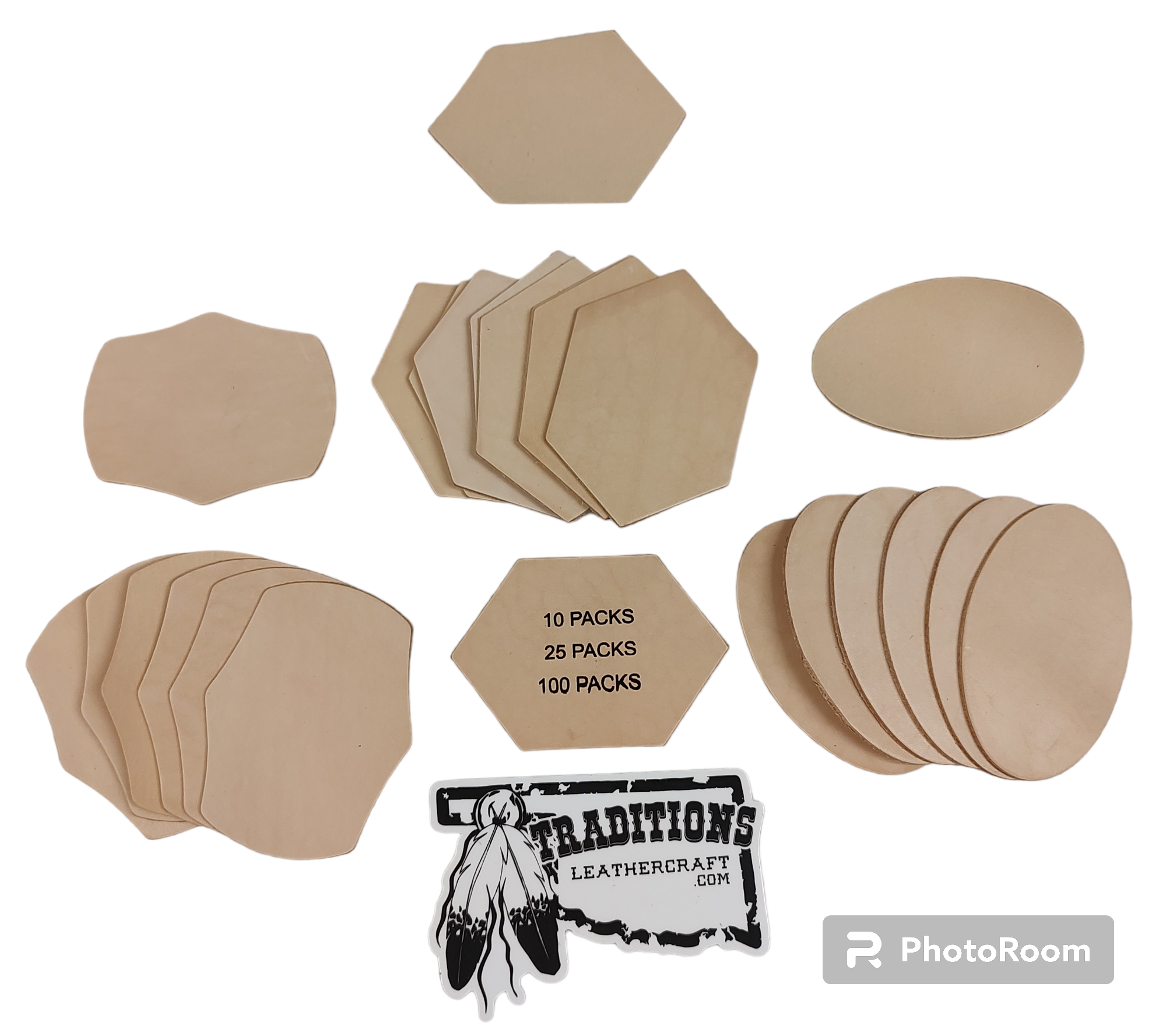 Hexagon Patches 3-4 oz Live Oak – Traditions Leathercraft LLC