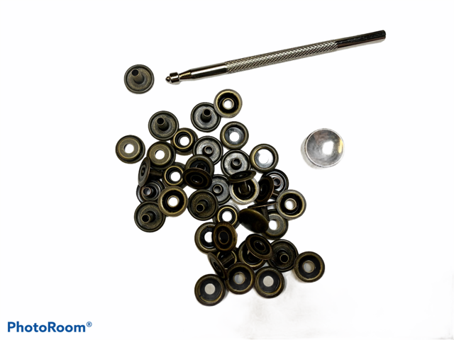 Line 24 snaps - Antique brass 10 pk – Traditions Leathercraft LLC