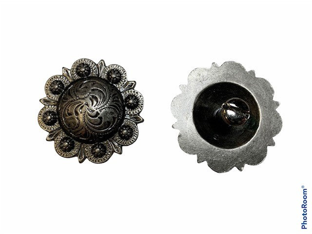 1 1/2" Berry Antique Nickel Concho – Traditions Leathercraft LLC