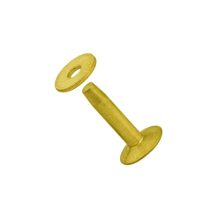 #12 Heavy Weight Rivets & Burrs Solid Brass 20mm (3/4") 50pk ...