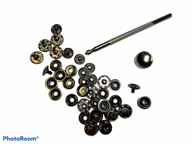 Line 24 snaps gunmetal Line - 10 Pack – Traditions Leathercraft LLC